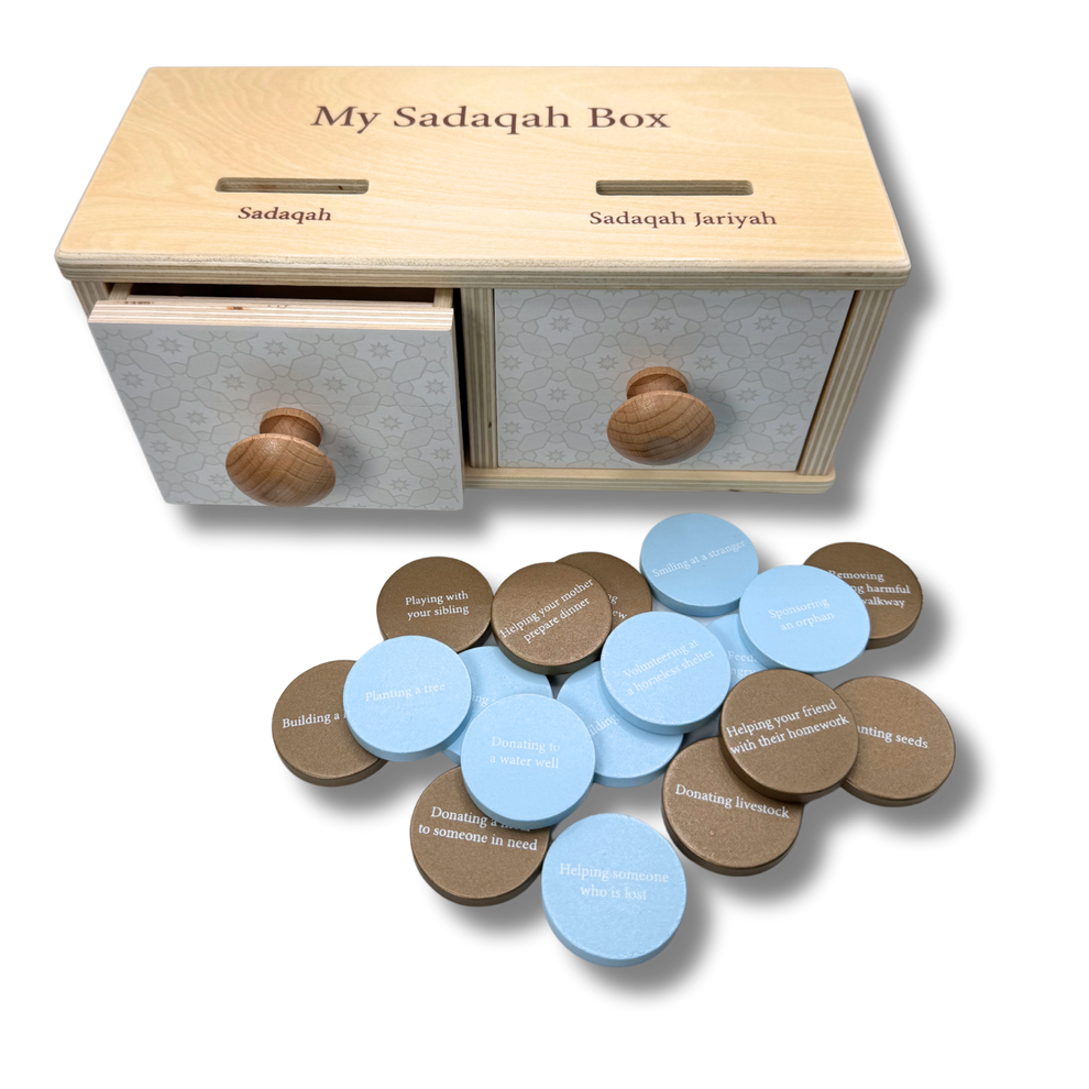Sadaqah Coin Box (Montessori)- Muslim, Wooden Kids Toys – Lala + Mo