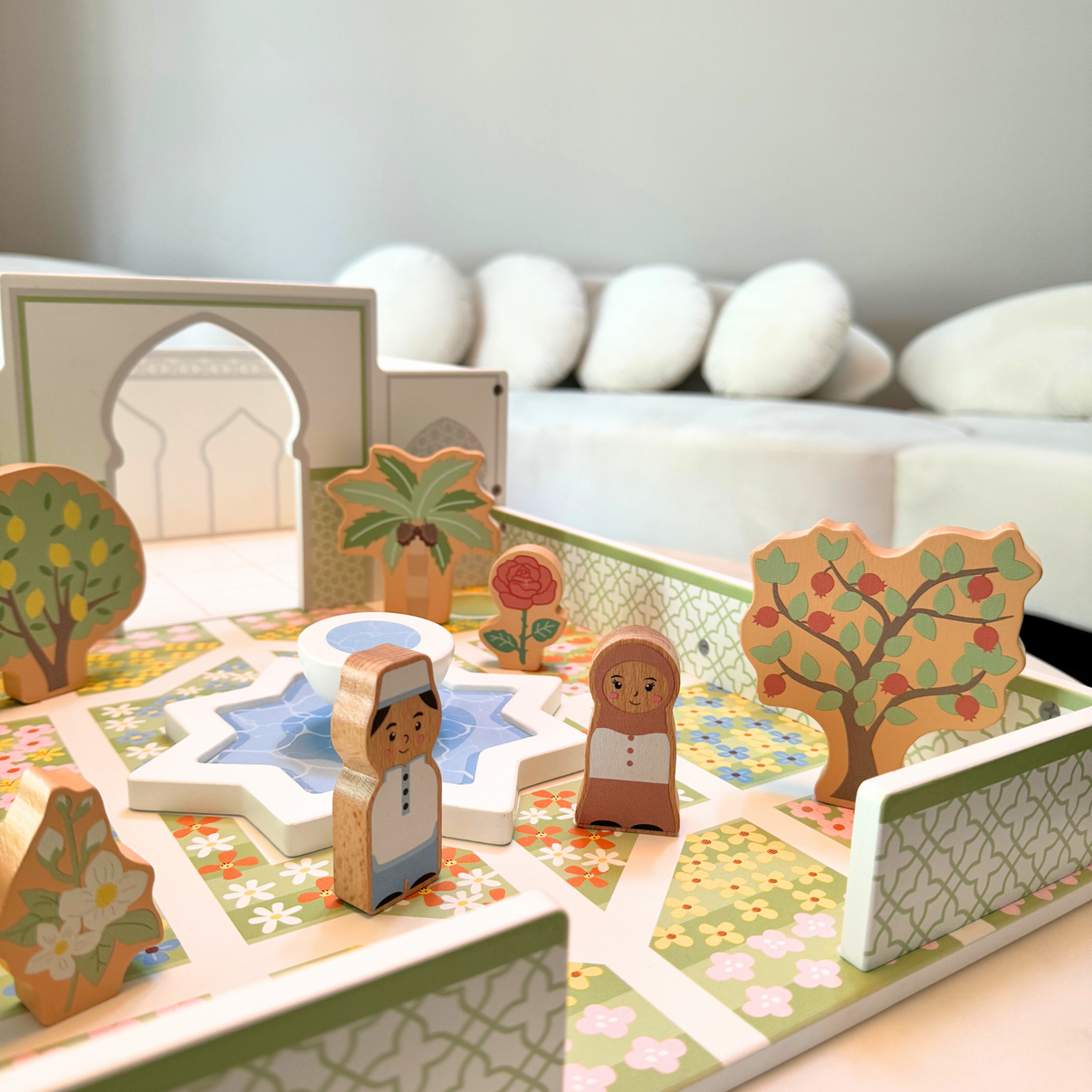 A Piece of Jannah (Islamic Garden) | Wooden Muslim Kids Toy – Lala + Mo