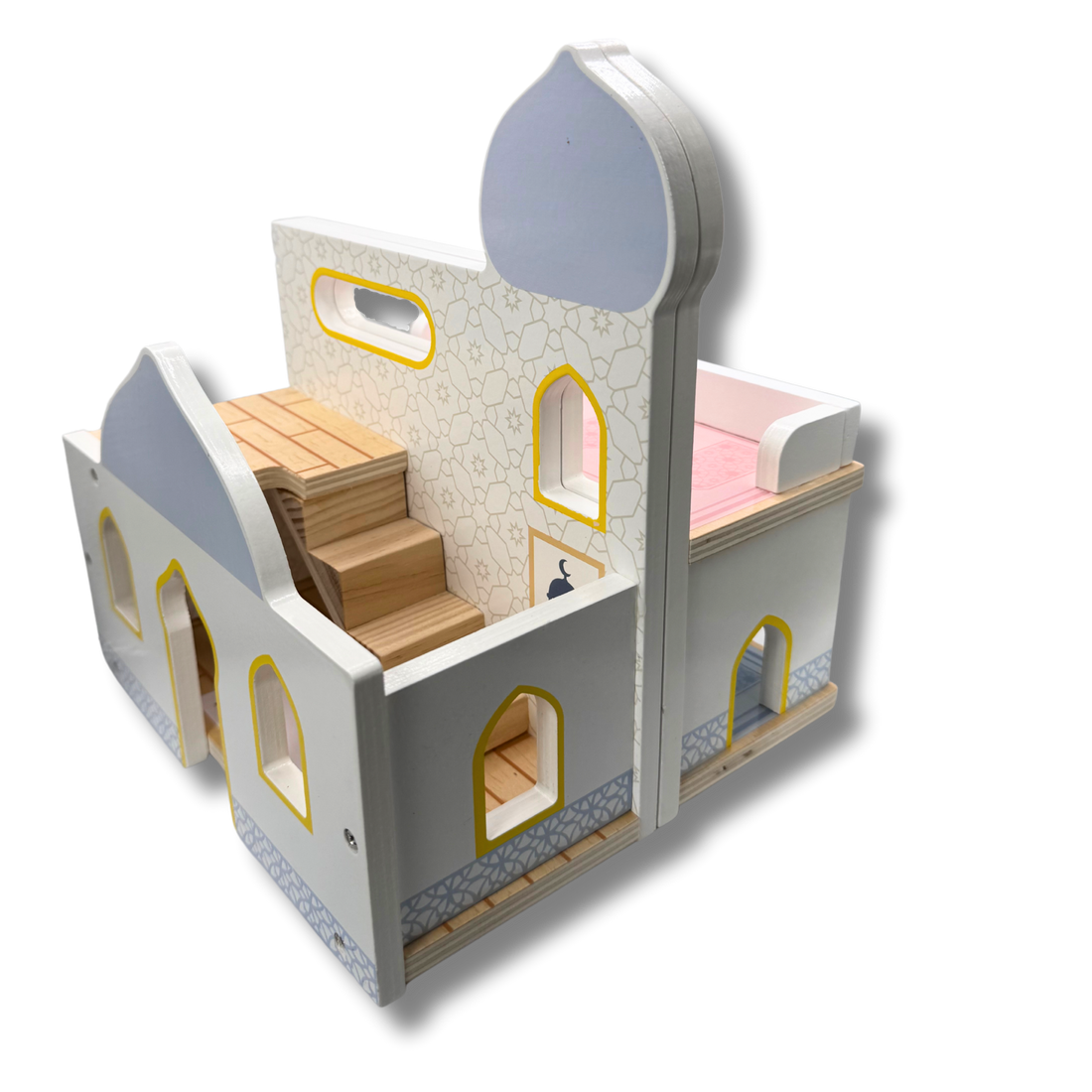Masjid (Mosque) Playhouse- Wooden, Muslim Kids Dollhouse Toy – Lala + Mo