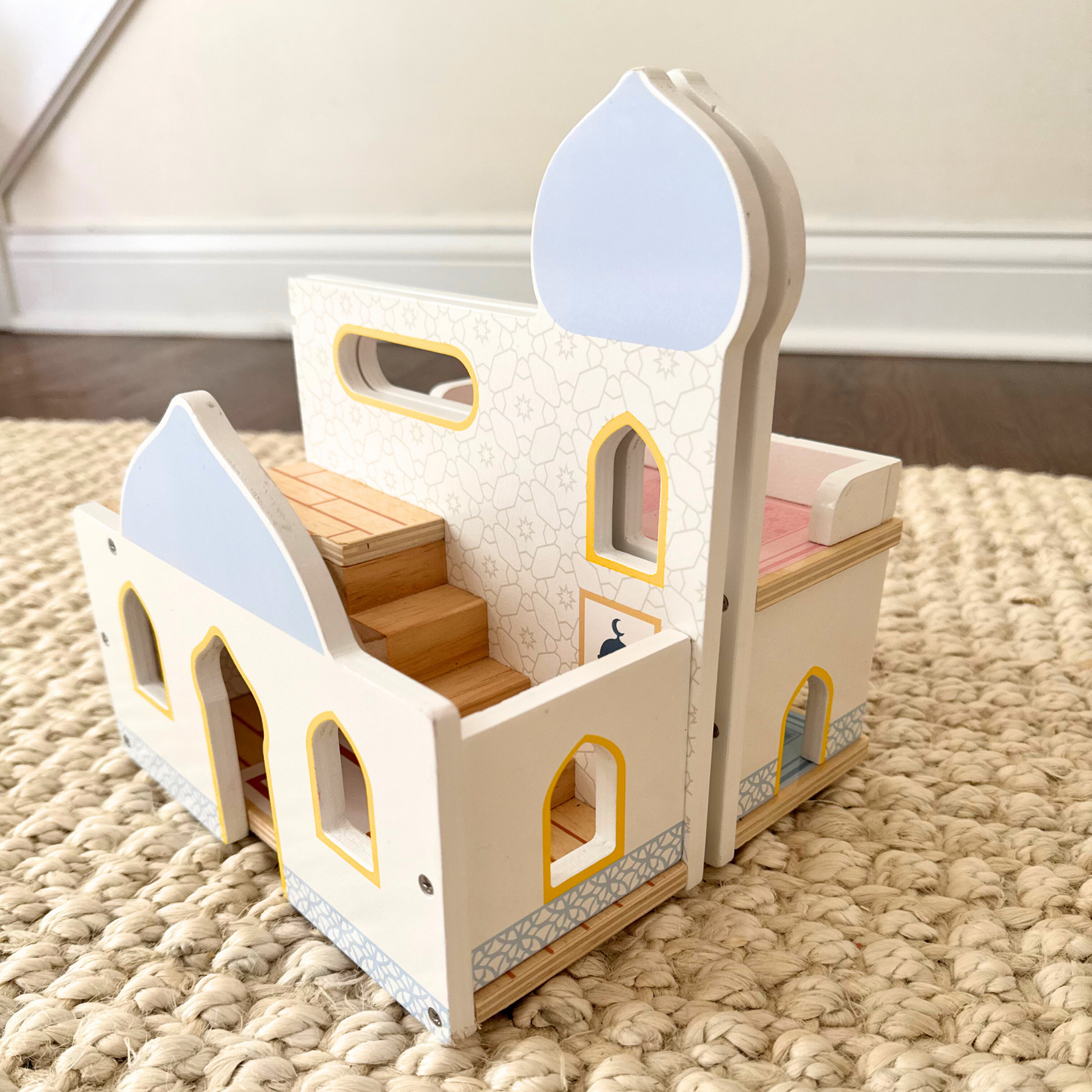 Masjid (Mosque) Playhouse- Wooden, Muslim Kids Dollhouse Toy – Lala + Mo